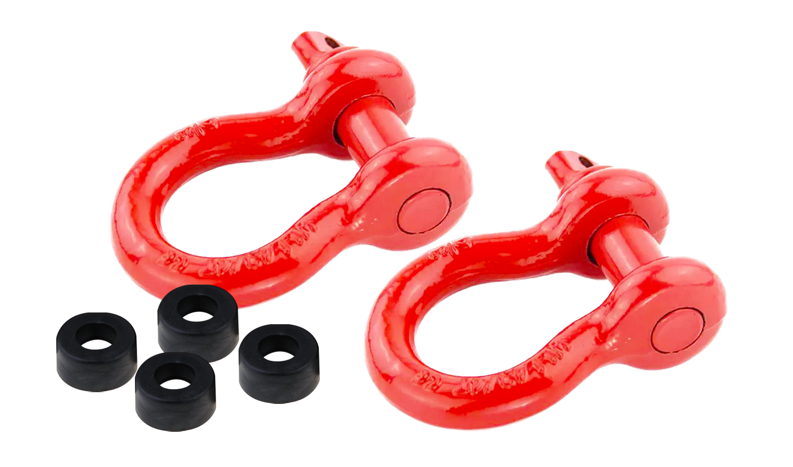 Red Powder Coated Mild Steel Bow Shackle (Ex-works if ordered on it's ...