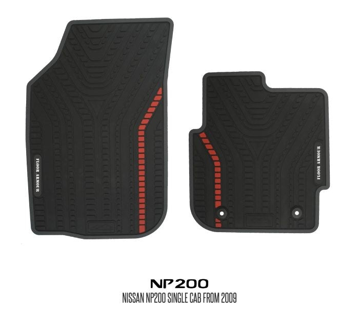 Rubber Floor Mats (Nissan NP200) – Tam Towbars
